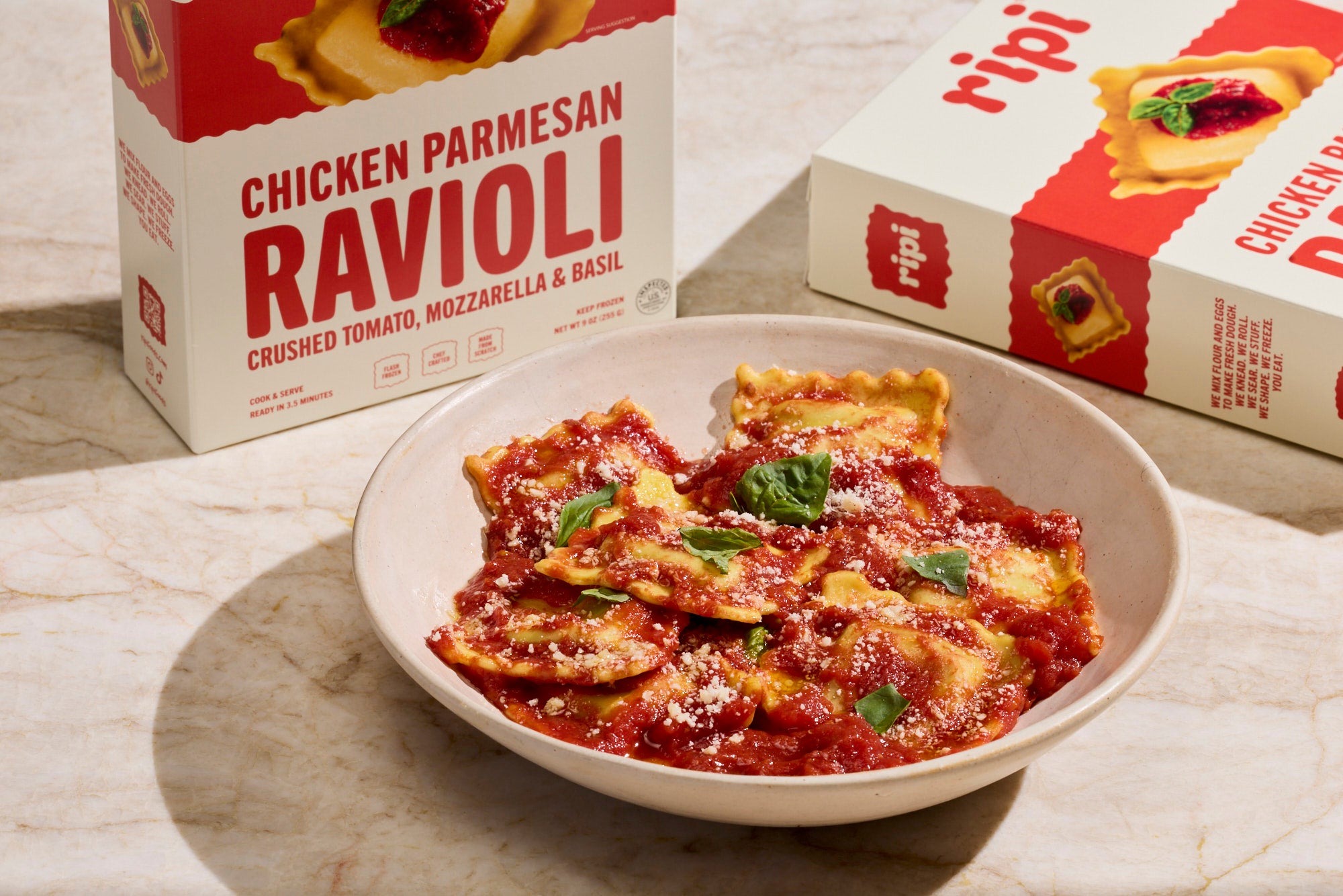 Chicken Parmesan Ravioli – Ripi | Frozen Stuffed Pasta